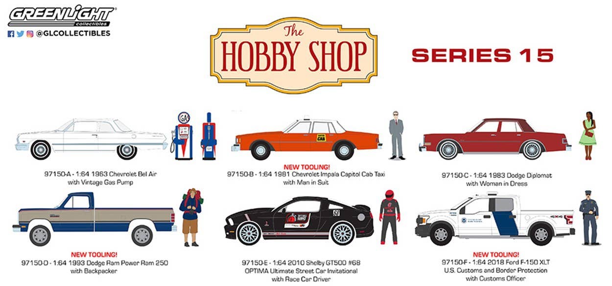 1/64 GreenLight The Hobby Shop Series 15 1Box 6pcs
