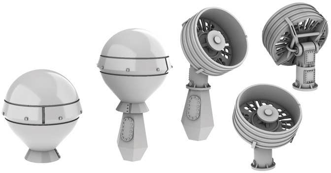 1/350 アメリカ海軍 OE-82C, OE-570 衛星通信アンテナ | HLJ.co.jp