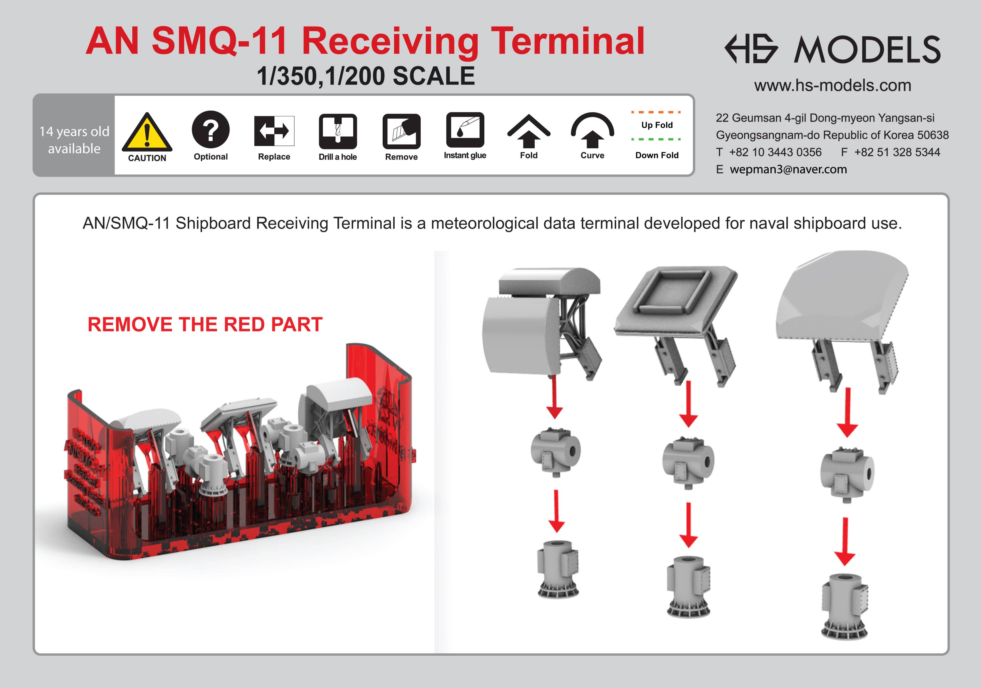 1/350 アメリカ海軍 AN/SMQ-11 レシーバー | HLJ.co.jp