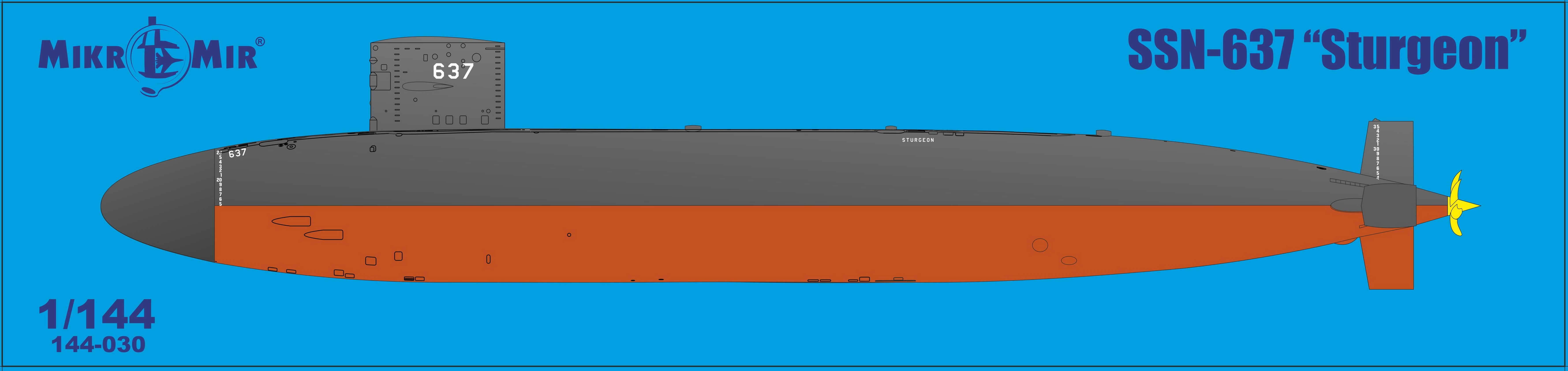 1/144 SSN-637 スタージョン 原子力潜水艦