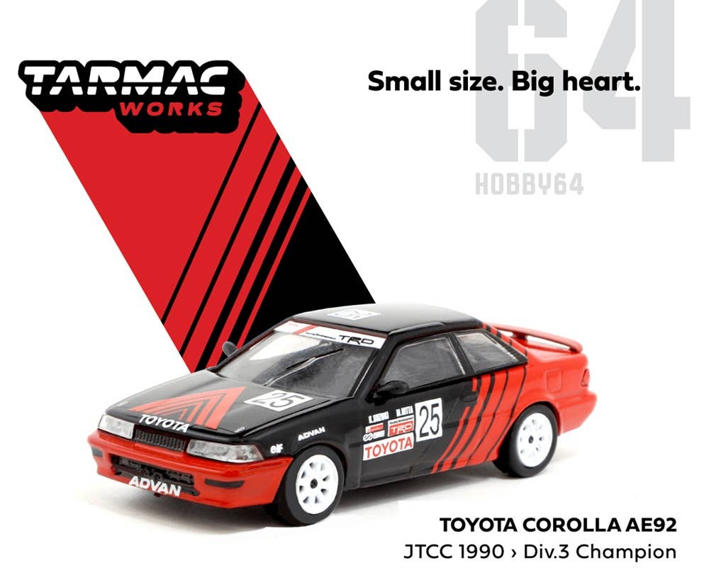 1/64 Toyota Corolla AE92 JTCC 1990 Div.3 Champion ドライバー：鈴木 恵一/ 新田守男